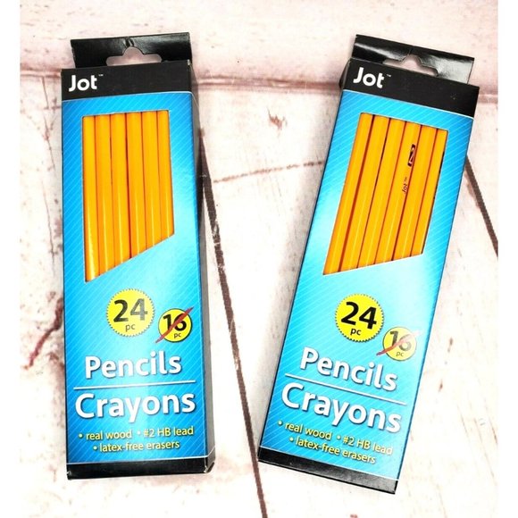 Jot | Office | 2 2 Hb Lead Yellow Real Wood Latex Free Eraser 24 Pack ...